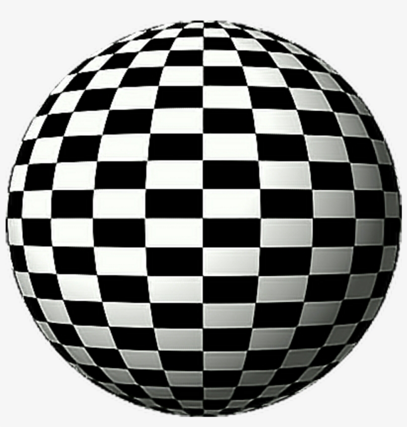 Art Checkerboard Shape Illusion Stickers - Checkerboard Sphere - Free ...