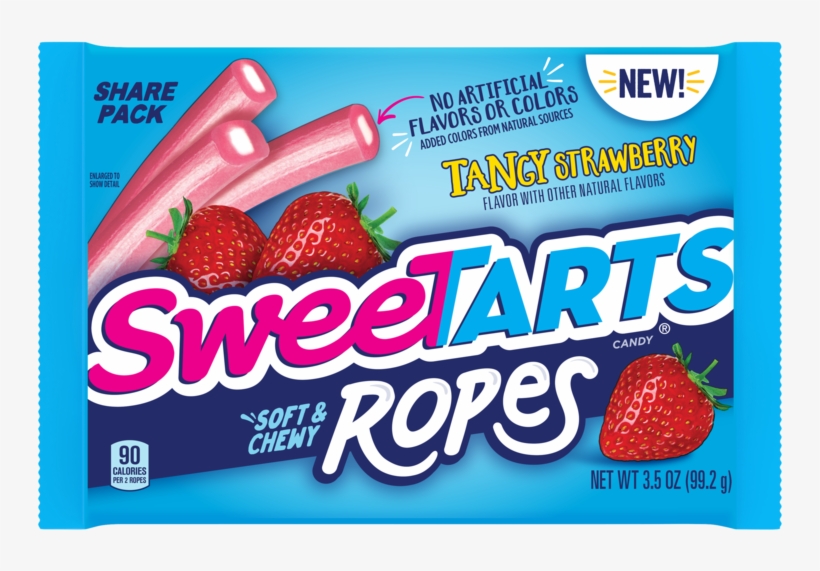 3 - 5oz - Sweet Tart Ropes Strawberry - Free Transparent PNG Download ...