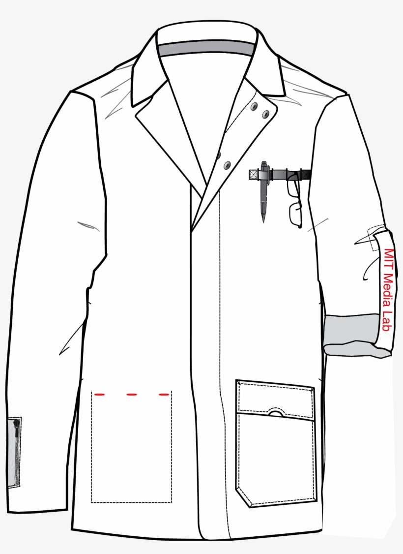 Images Of Lab Coat Drawing - Drawing Of A Lab Coat - Free Transparent ...