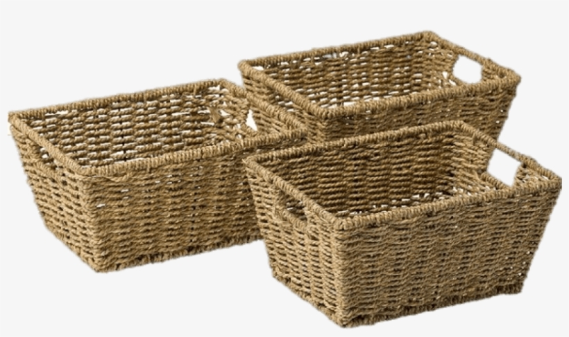 Free Png Set Of Storage Baskets Png Images Transparent - Small Seagrass ...