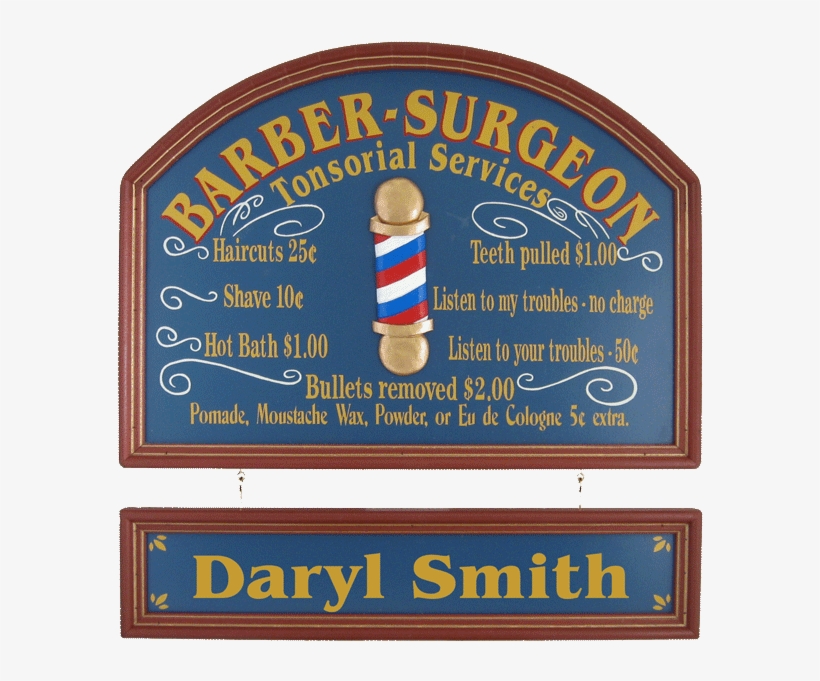 Barber Surgeon Sign And Gift18"x24" - Barber Surgeon - Free Transparent ...