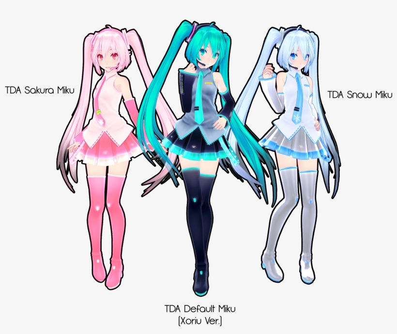 Sakura And Butterfly - Snow Miku Tda Dl Mmd - Free Transparent PNG ...