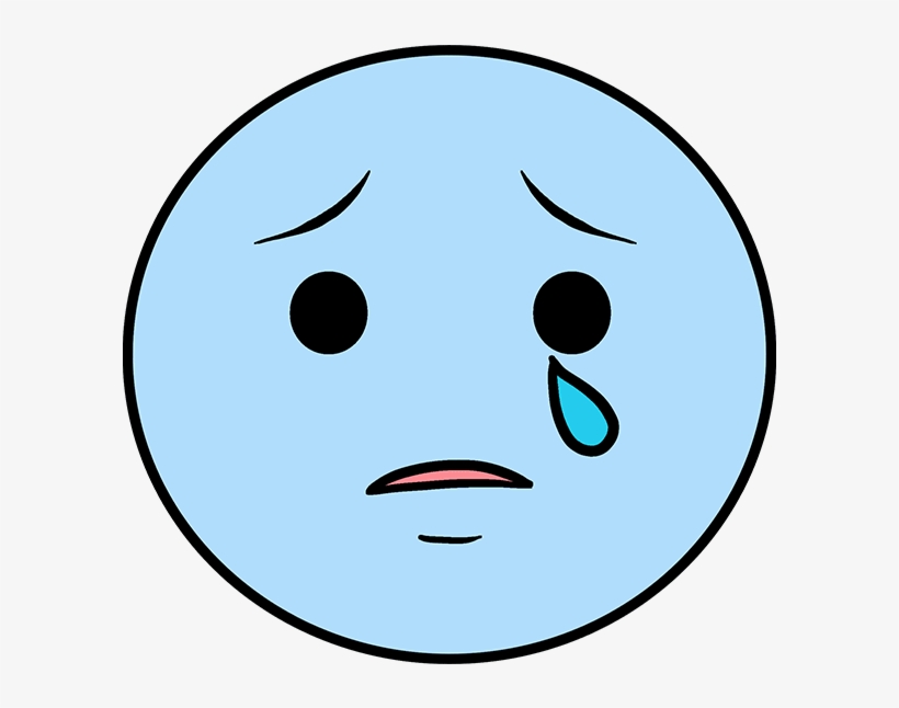 How To Draw Crying Emoji - Smiley Face - Free Transparent PNG Download ...