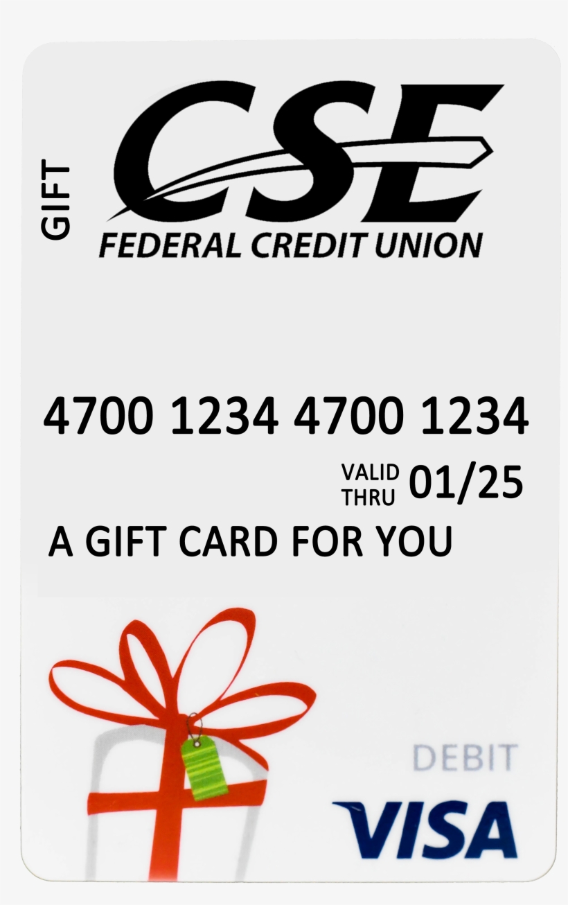 Cse Visa Gift Card - Free Transparent PNG Download - PNGkey