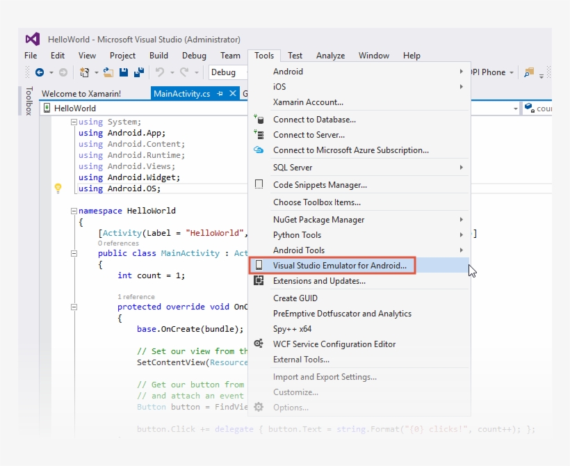 Launching The Emulator From The Tools Menu - Emulator - Free ...