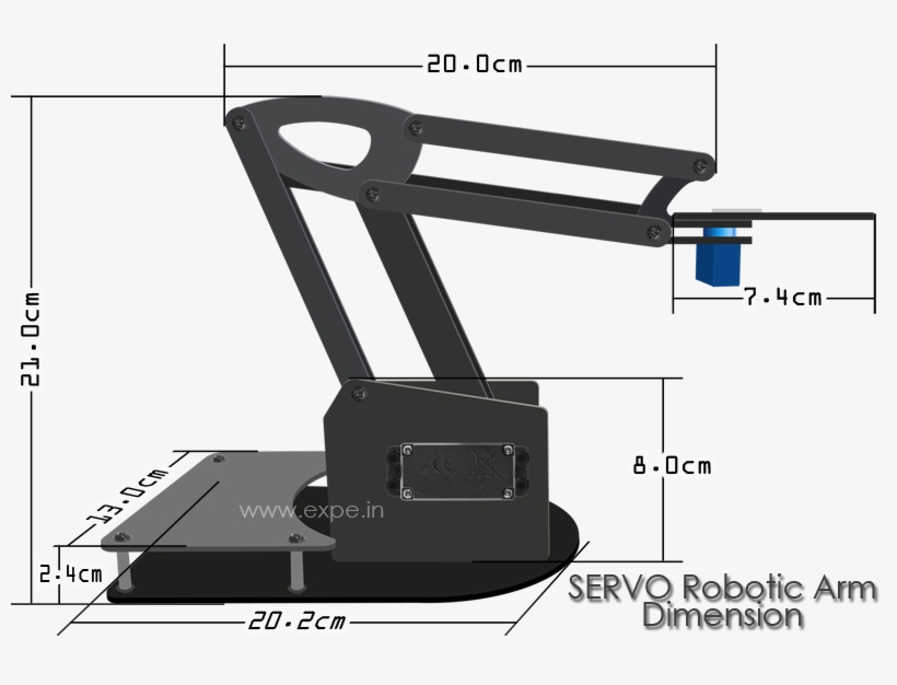 Laser Cut Acrylic - Dimensions Of Robotic Arm - Free Transparent PNG ...