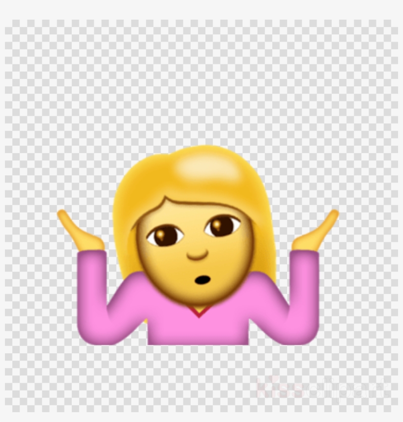 Idk Emoji Clipart Emoji Emoticon Shrug - Don T Know Girl Emoji - Free ...