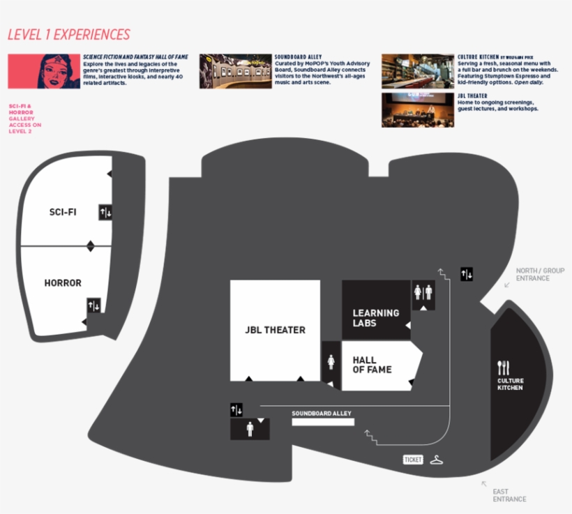 Level 1 Map - Museum Of Pop Culture Plan - Free Transparent PNG ...