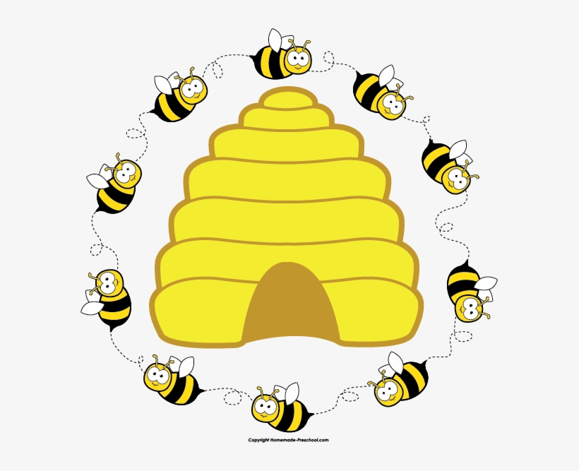 Pre Pre-k's Busy Bees - Hive Of Bees Clipart - Free Transparent PNG ...