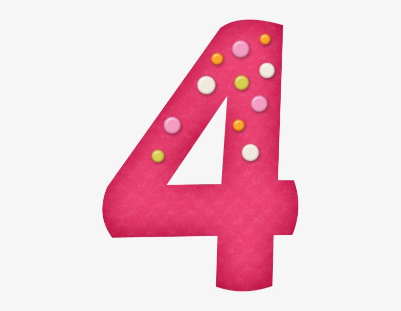 B * * Birthday Girl - Numero 4 Color Rosa - Free Transparent PNG ...