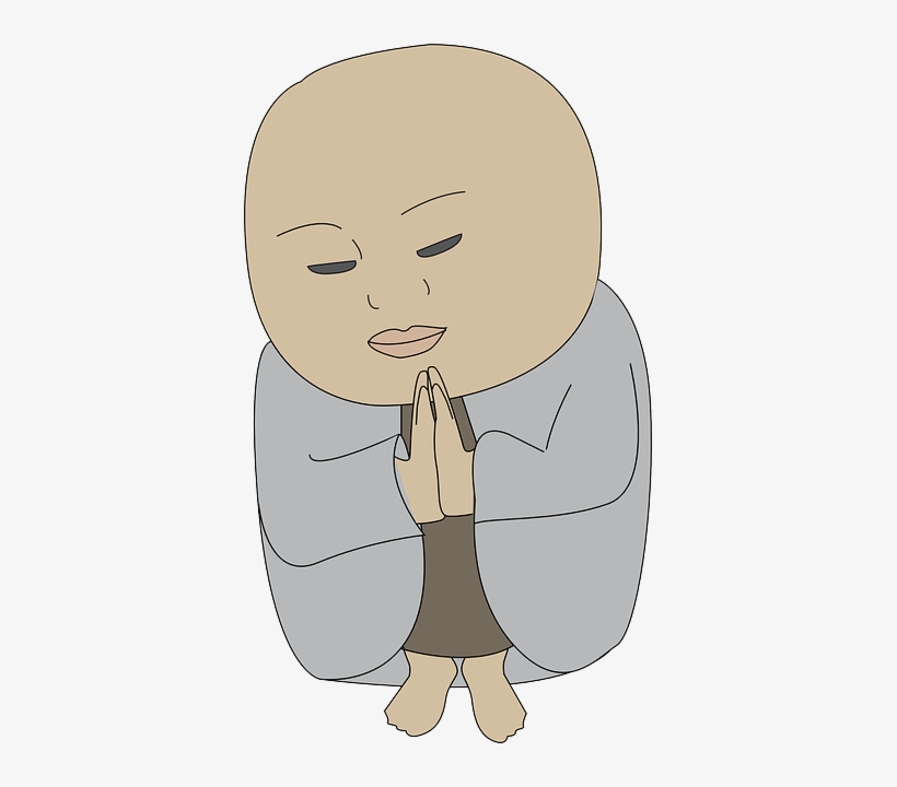 Chinese, Person, Man, Praying, Buddha, Asian, Bald - Cartoon - Free ...