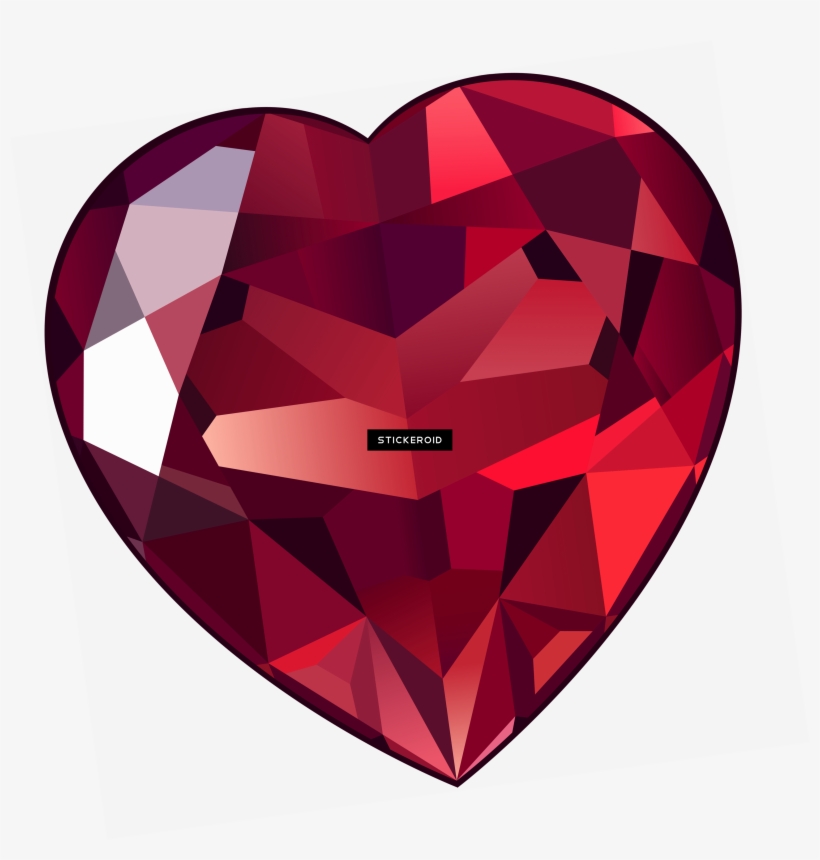 Large Ruby Heart Clipart - Diamond - Free Transparent PNG Download - PNGkey