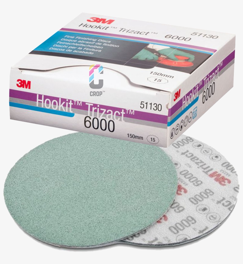 3m Trizact Hookit Fine Finishing Disc, 75 Mm, Plain, - Free Transparent ...