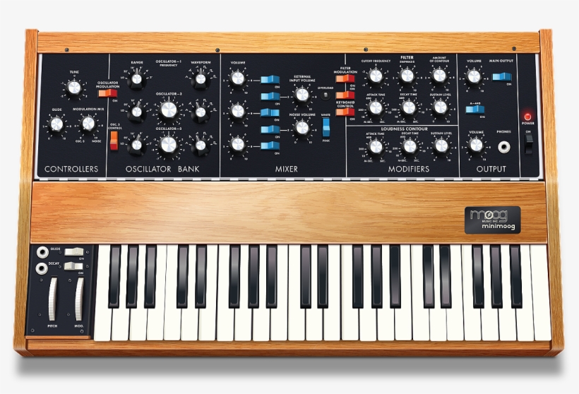 Minimoog Synthesizer Vector Illustration - Minimoog - Free Transparent ...