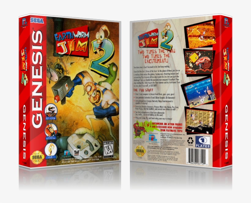 Genesis Earthworm Jim2 Sega Megadrive Replacement Game - Earthworm Jim ...