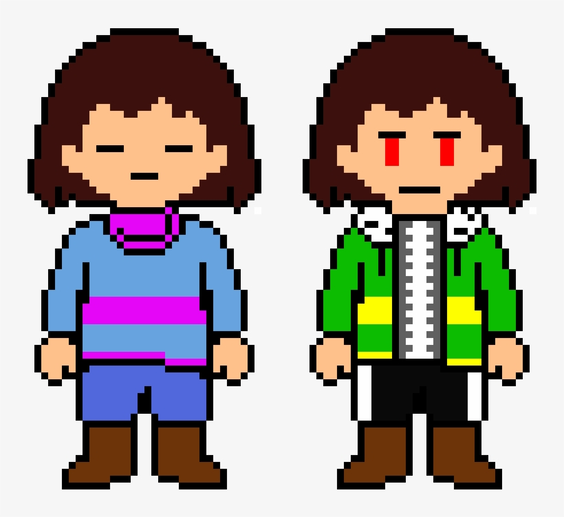 Frisk Sprite - Storyshift Chara Pixel Art - Free Transparent PNG ...