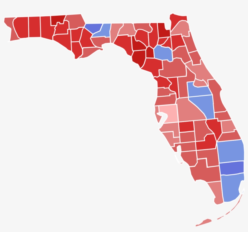 Florida Electoral Map 2008 - Free Transparent PNG Download - PNGkey