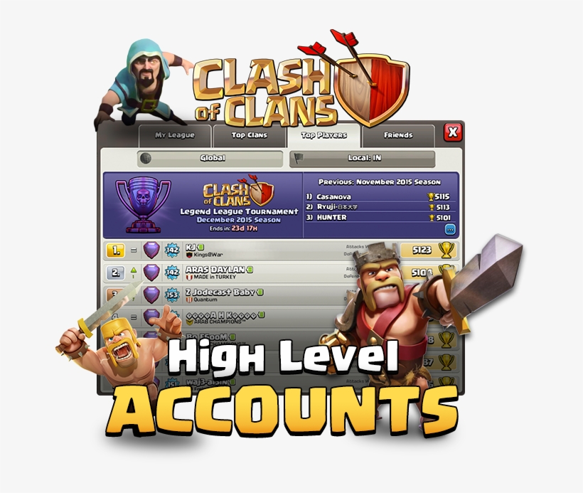 Buy Coc Account - Clash Of Clans - Free Transparent PNG Download - PNGkey