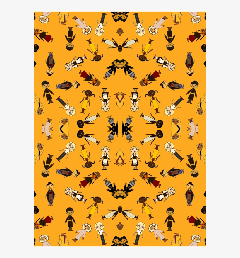 Multicultural Children Orange Background Small Tile - Multicultural ...