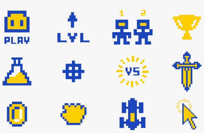 Vghs 8 Bit Icons - 8 Bit Icons Vector - Free Transparent PNG Download ...
