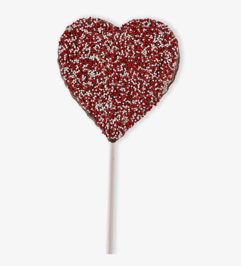 Milk Chocolate Non-pareil Heart Pop - Heart - Free Transparent PNG ...