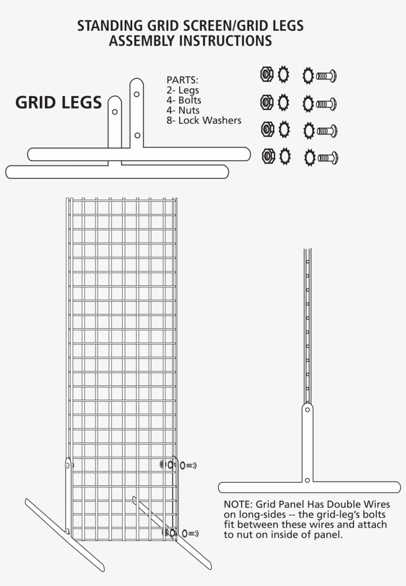 2 X 6 Foot White Standing Grid Screen - Free Transparent PNG Download ...