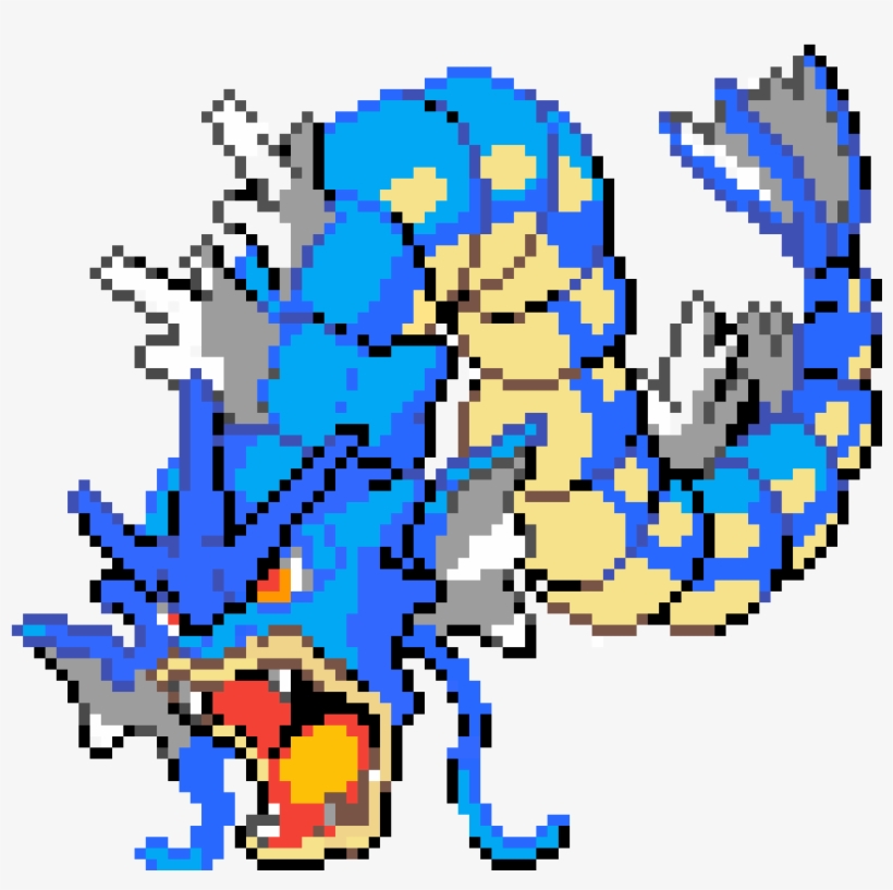 Gyarados Pixel Art - Free Transparent PNG Download - PNGkey