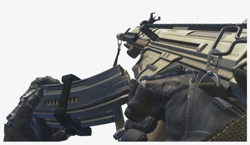 Hbra3 Dual Magazine Reloading Aw - Machine Gun - Free Transparent PNG ...