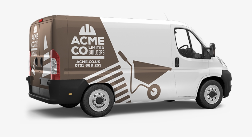 Builders Branded Van - Commercial Vehicle - Free Transparent PNG ...