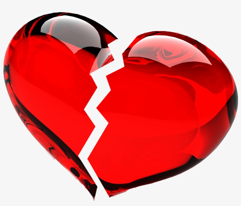 Red And Gold Heart Png Clipart - Broken Heart Transparent Png - Free ...