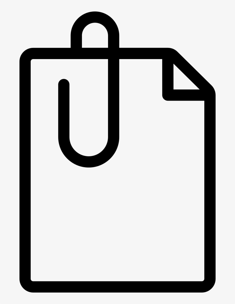 Thin File Document Attachment Paperclip Comments - Attach File Icon Png ...