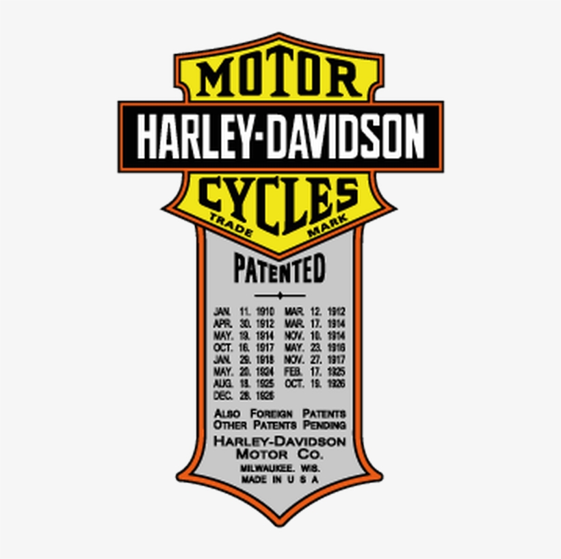 Harley Davidson Patent Stickers Png Harley Davidson - Free Transparent ...