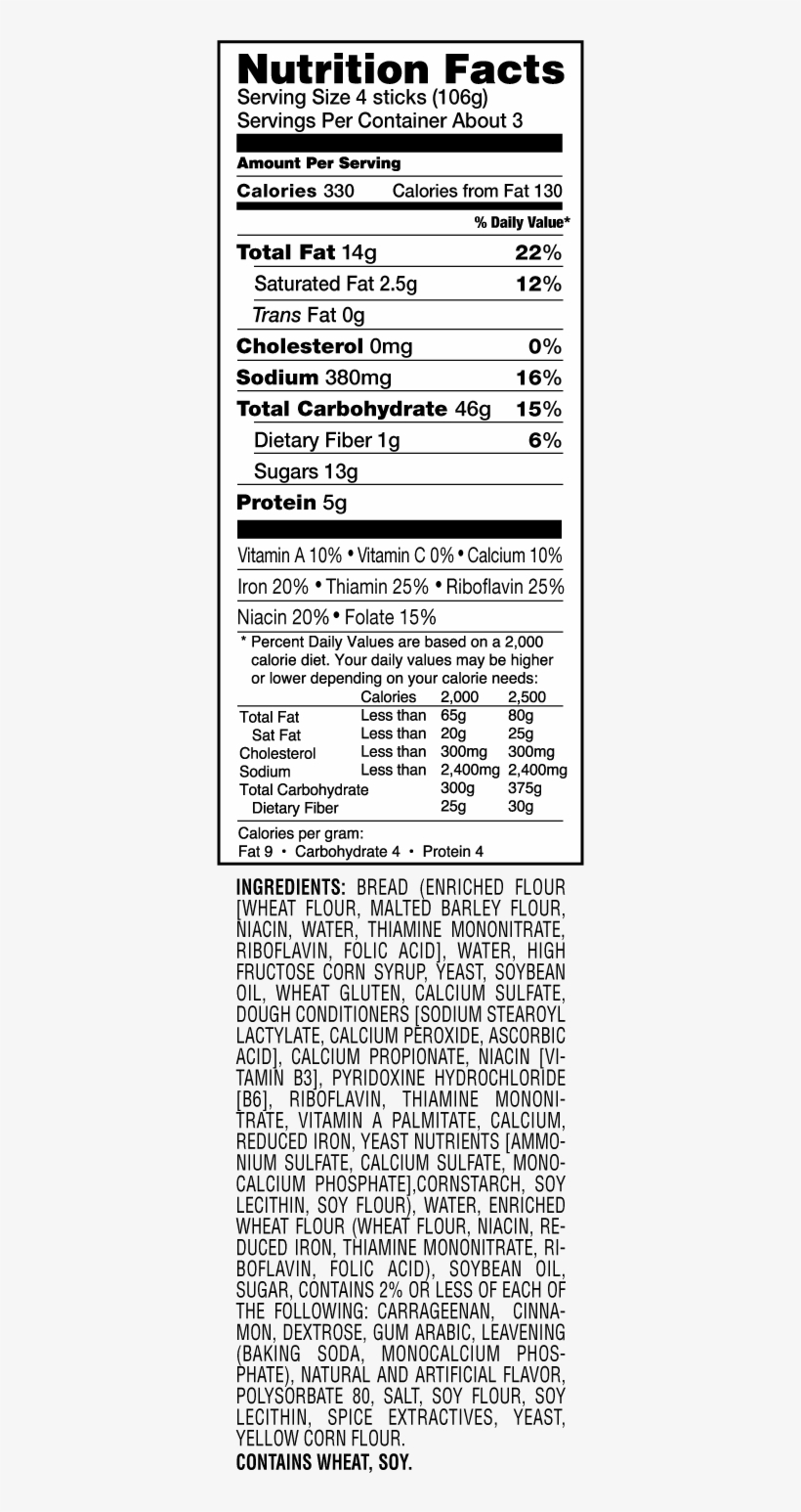 View Nutrition Facts - Free Transparent PNG Download - PNGkey