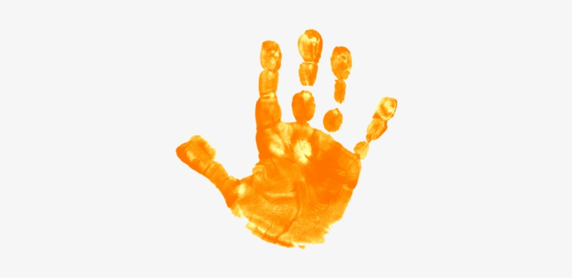 Paint Handprint Clipart Yellow - Free Transparent PNG Download - PNGkey