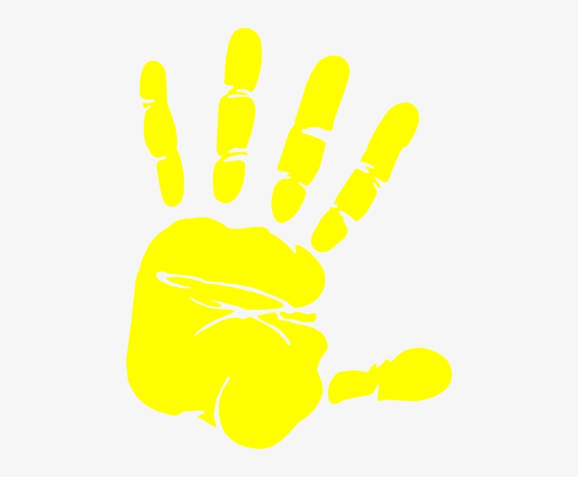 Handprint Clipart Yellow - High 5 - Free Transparent PNG Download - PNGkey