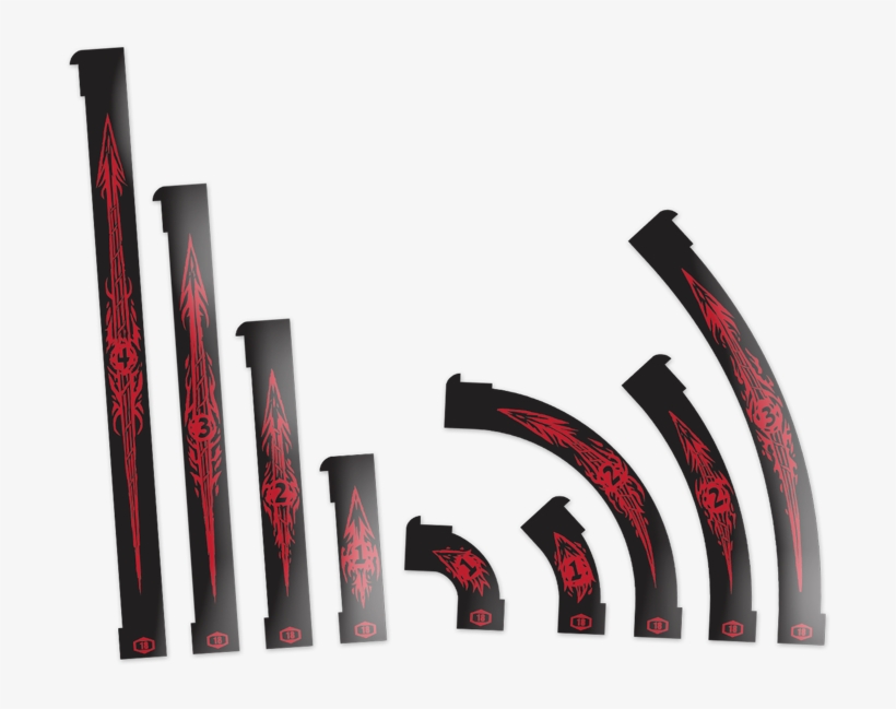 A Set Of Menacing Maneuver Templates, Etched Blood - Free Transparent ...