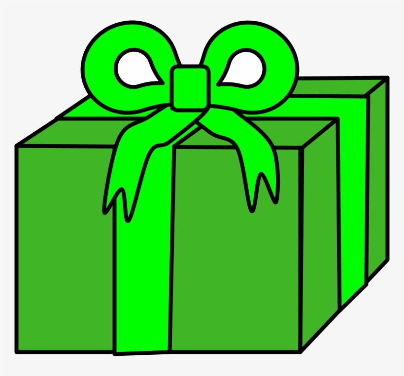 Gift, Green Wrapping Paper, Light Green Ribbon, Png - Free Transparent ...