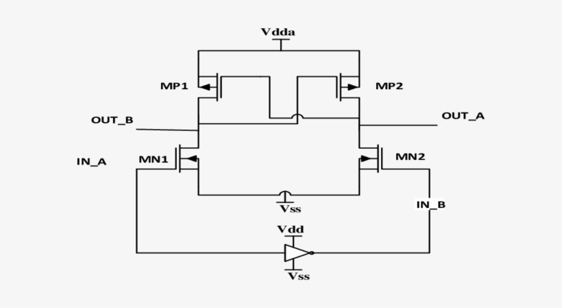The Circuit Diagram Of The Level Shifter Circuit - Free Transparent PNG ...