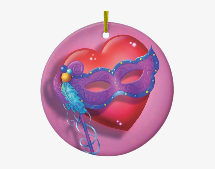 Heart Mask Ornament - Free Transparent PNG Download - PNGkey