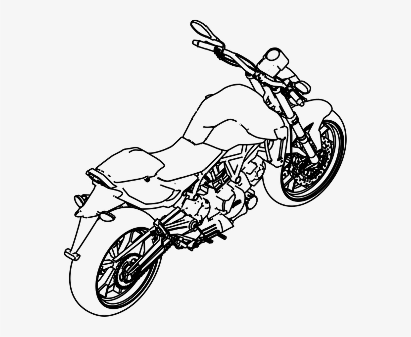 Motorcycle-lineart - Free Transparent PNG Download - PNGkey