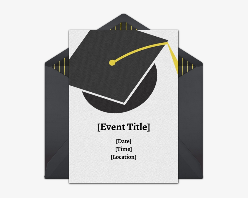 Customizable Graduation Cap Online Invitations - Free Transparent PNG ...