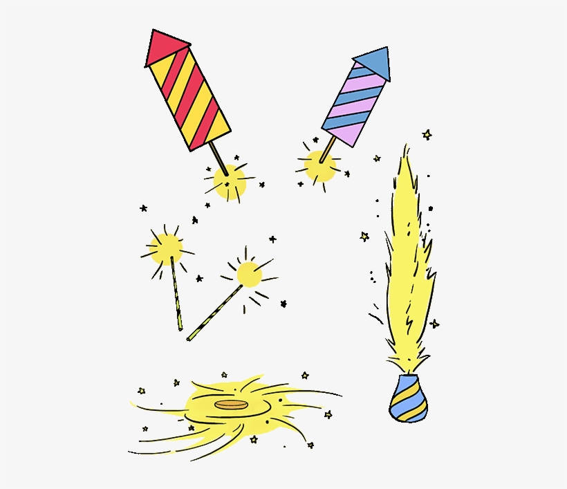 How To Draw Fireworks - Free Transparent PNG Download - PNGkey