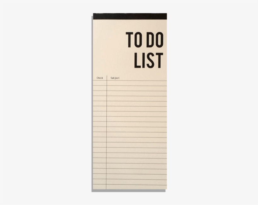 To Do List - Paper - Free Transparent PNG Download - PNGkey