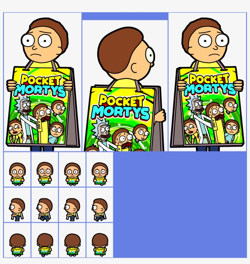 Pocket Mortys Morty - Pocket Mortys Morty Sprite - Free Transparent PNG ...