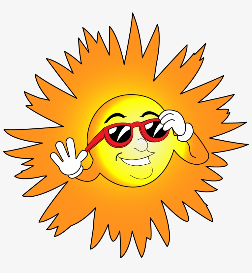28 Collection Of Sun With Sunglasses Clipart Transparent - Sun With ...