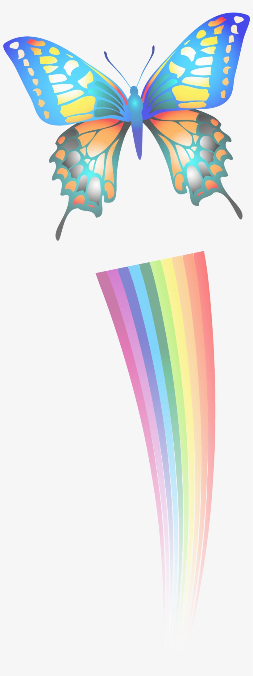 Rainbow Butterfly Clipart - Clip Art - Free Transparent PNG Download ...