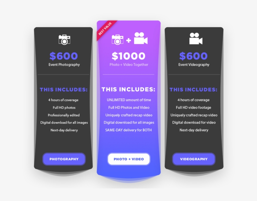 Photo Video Event Packages - Free Transparent PNG Download - PNGkey