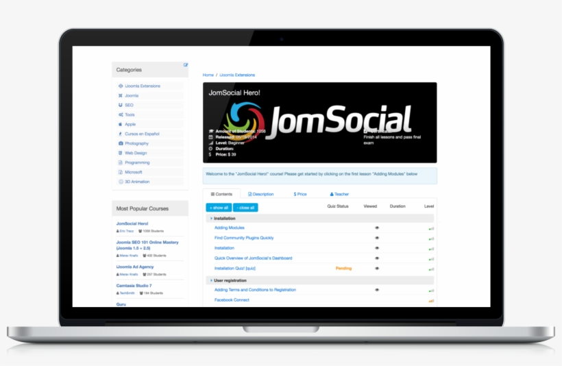 Joomla Lms Course Example - Free Transparent PNG Download - PNGkey