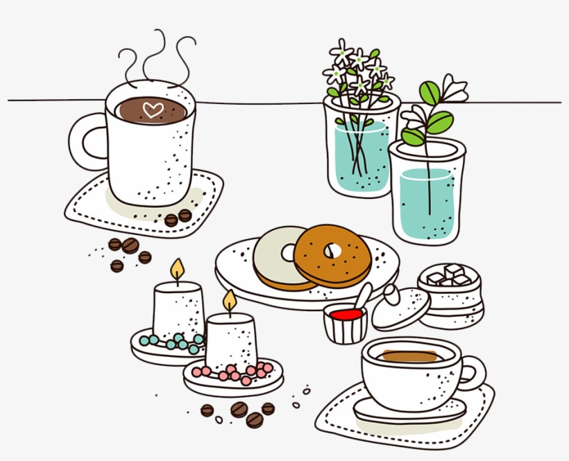 Drawing Coffee Cafe Shop - Free Transparent PNG Download - PNGkey