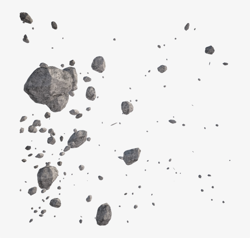 Stone Rock Rubble Gravel Explosion Ftestickers - Rubble Png - Free ...